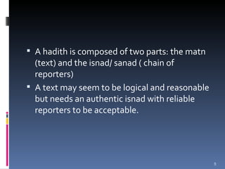 Science Of Hadith 1 (Introuduction) | PPT