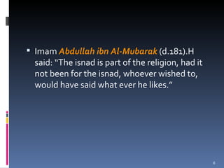 Science Of Hadith 1 (Introuduction) | PPT