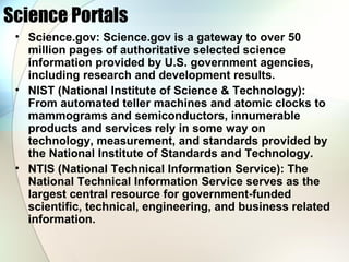 Science On The Web | PPT