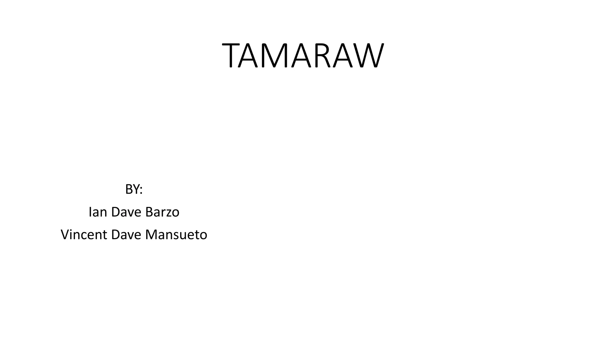 Tamaraw | PPTX