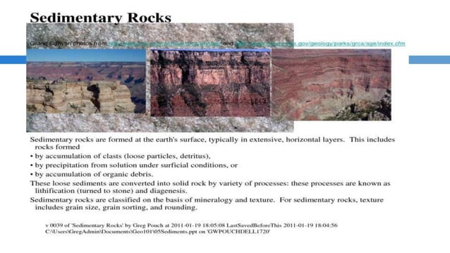 Science reading the earth sediment layers | PPT
