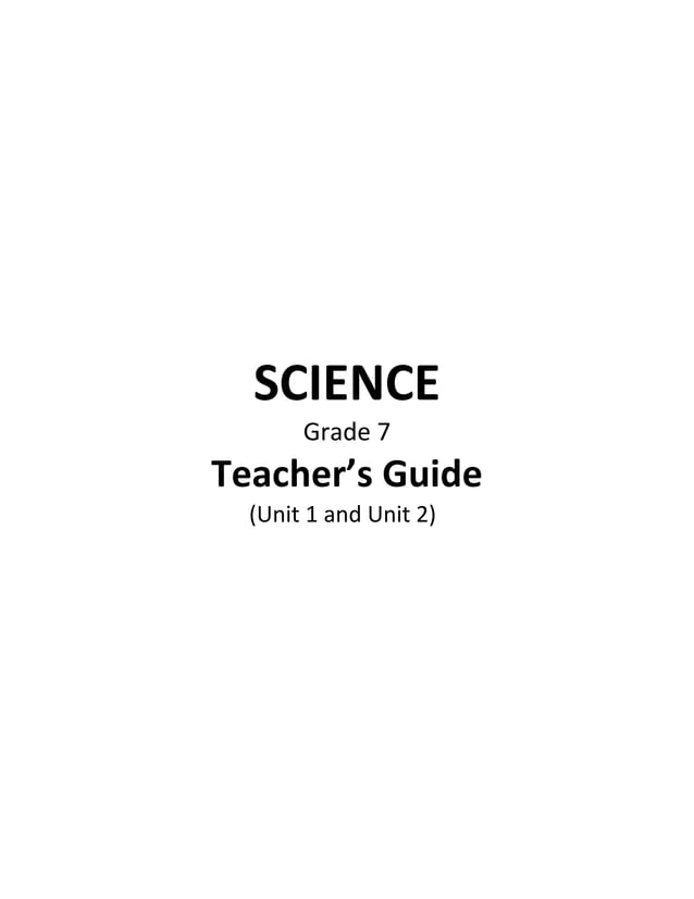 Science tg-g7 | PDF