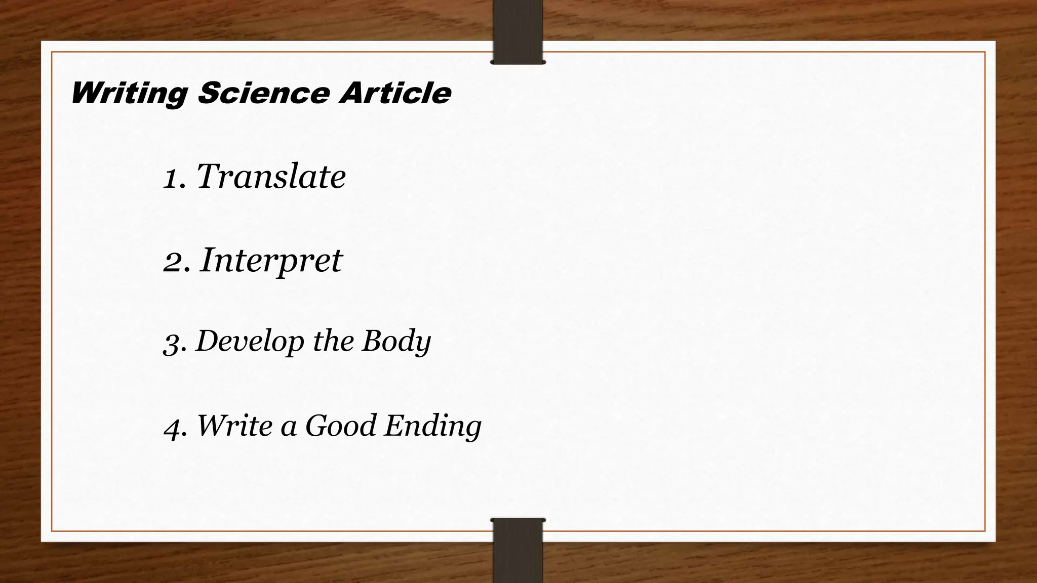 Guide on how to write science and Technology features | PPTX