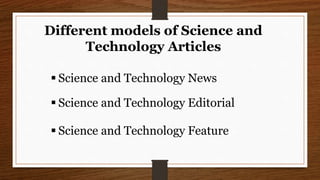 Guide on how to write science and Technology features | PPTX