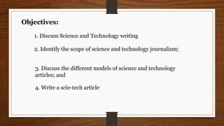 Guide on how to write science and Technology features | PPTX