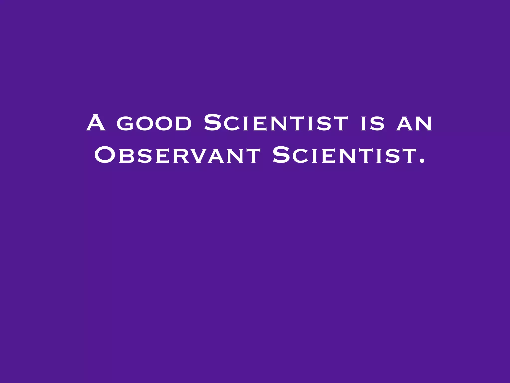 Observation Skills & Scientific Method | KEY