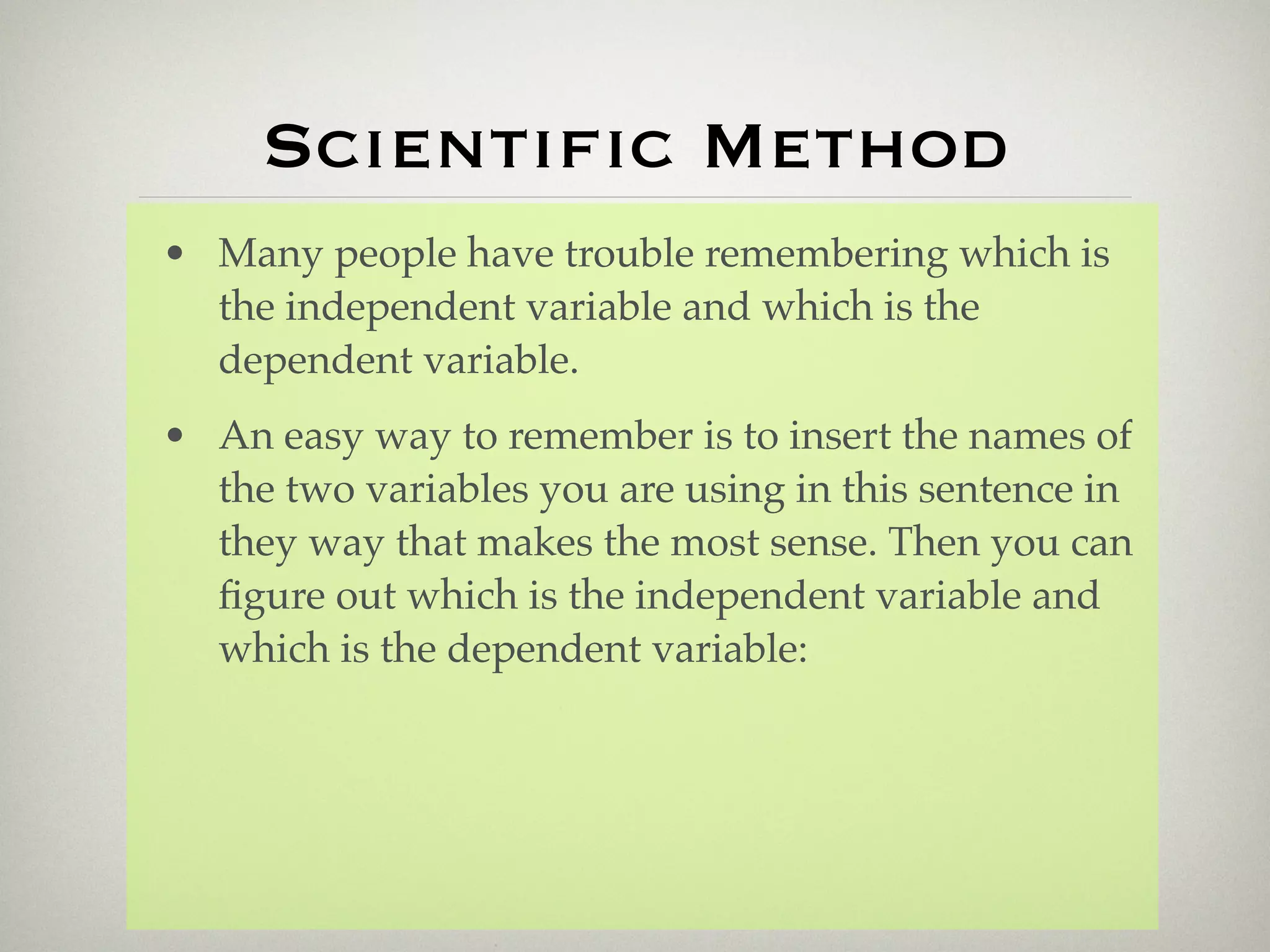 Observation Skills & Scientific Method | KEY
