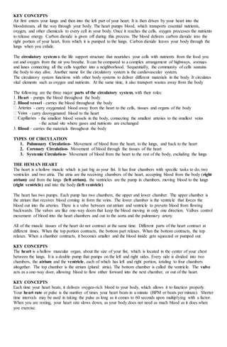 Science (1. Respiratory System and Circulatory System Working With The ...