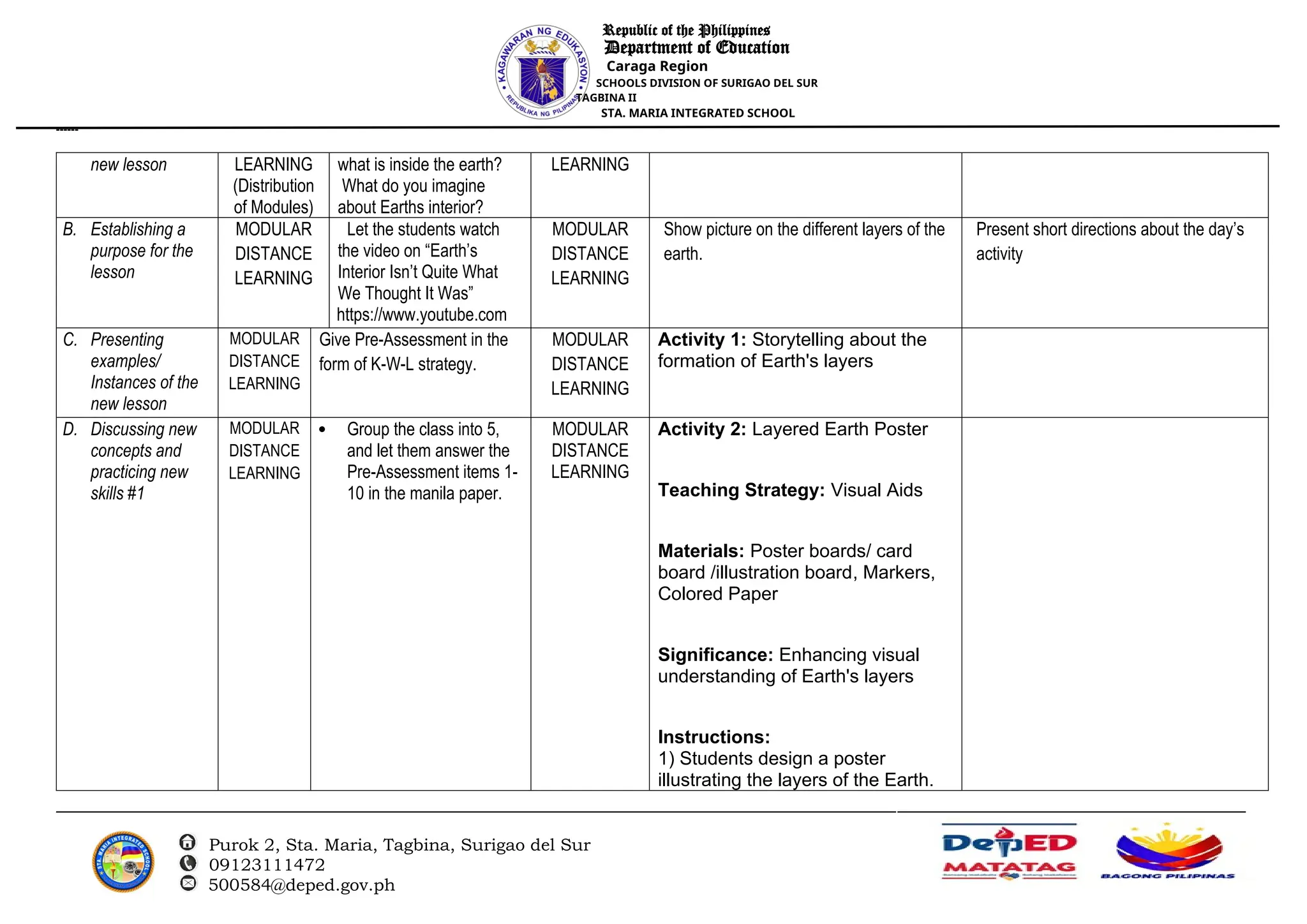 science 10 Daily Lesson Log Quarter 1 (week1)docx | DOCX