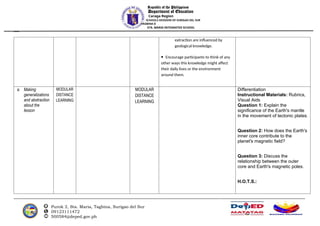 science 10 Daily Lesson Log Quarter 1 (week1)docx | DOCX
