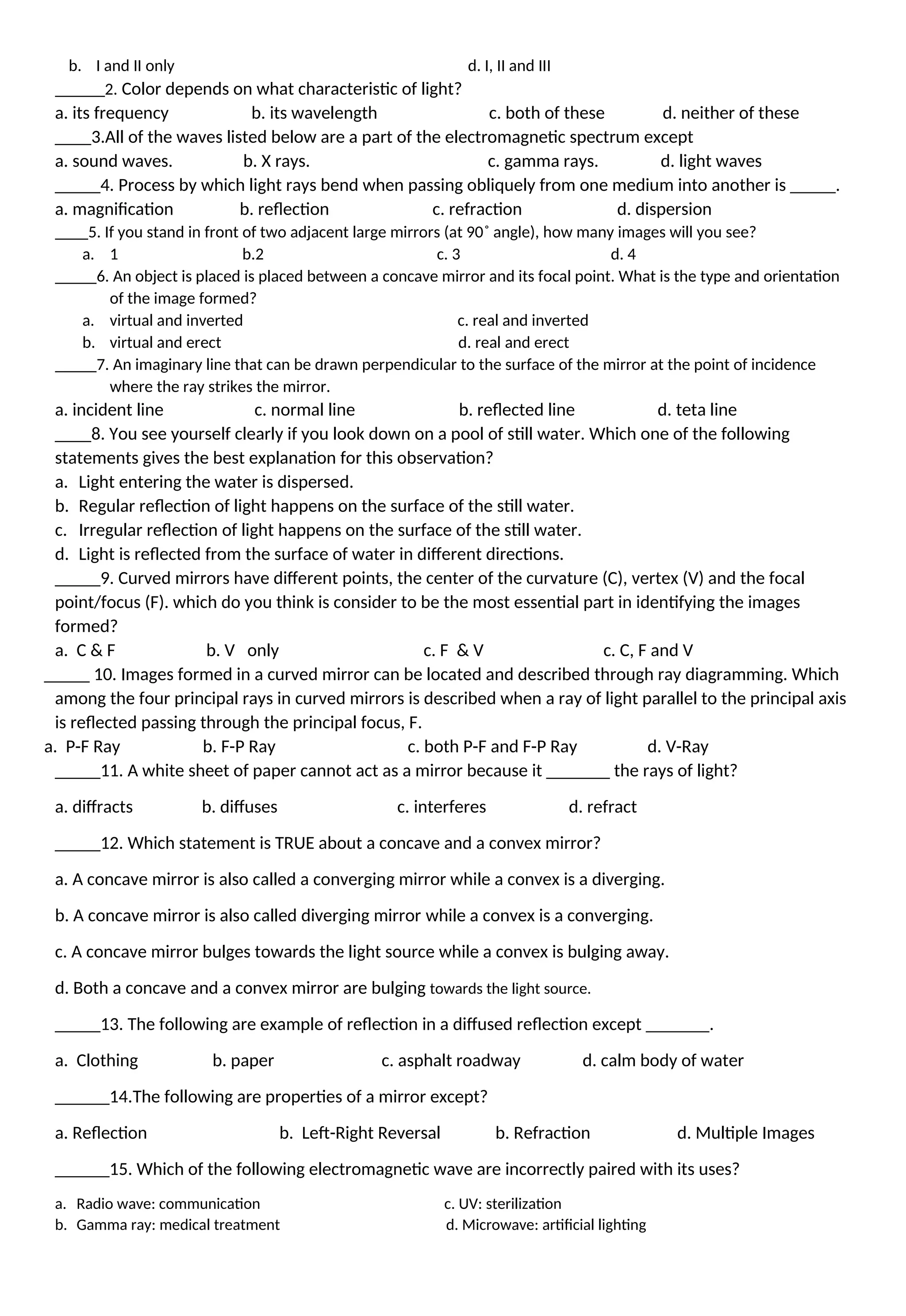 Quarter Exam in Science 10 Quarter 2 Science | DOCX