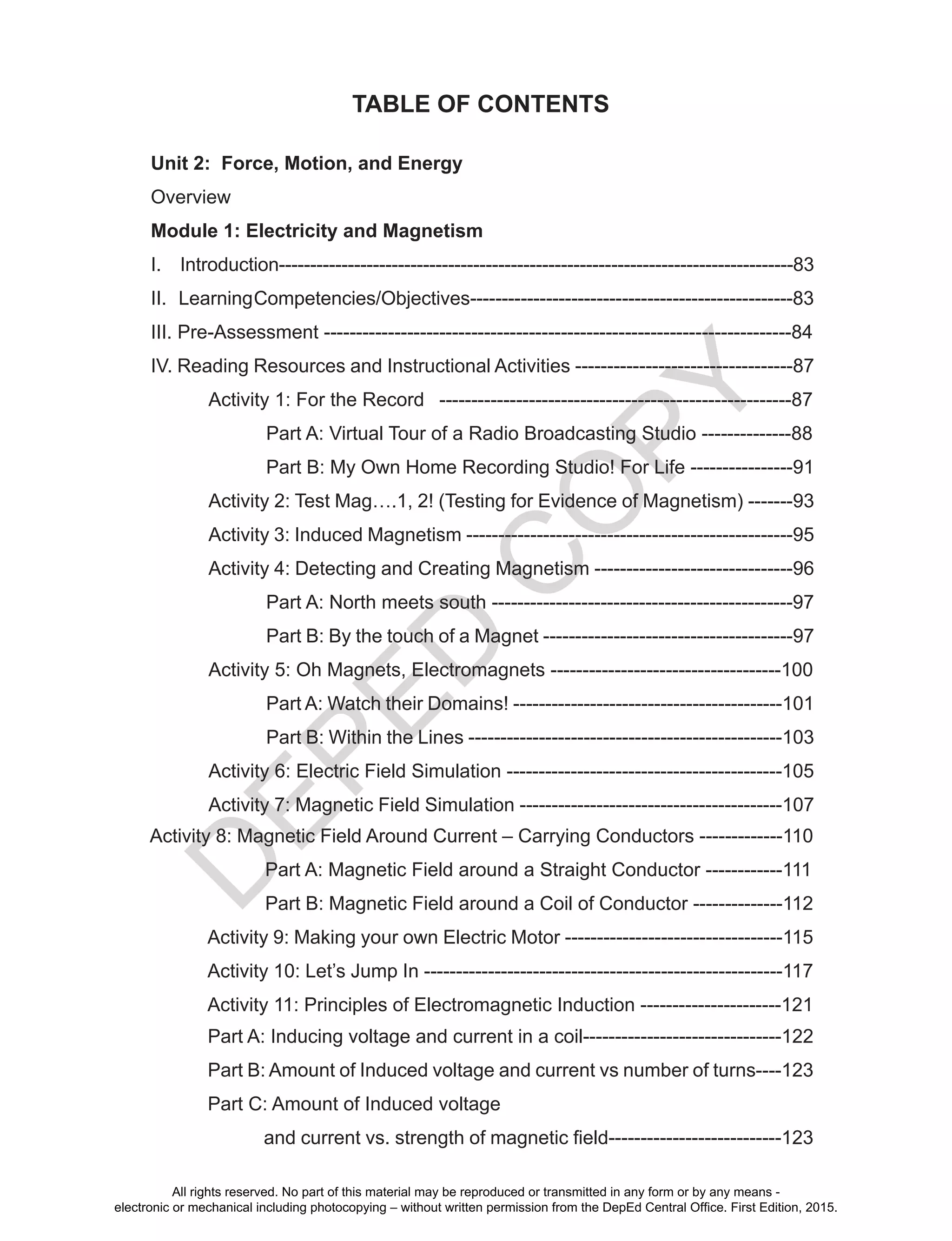 Science 10 Unit 2 LM | PDF
