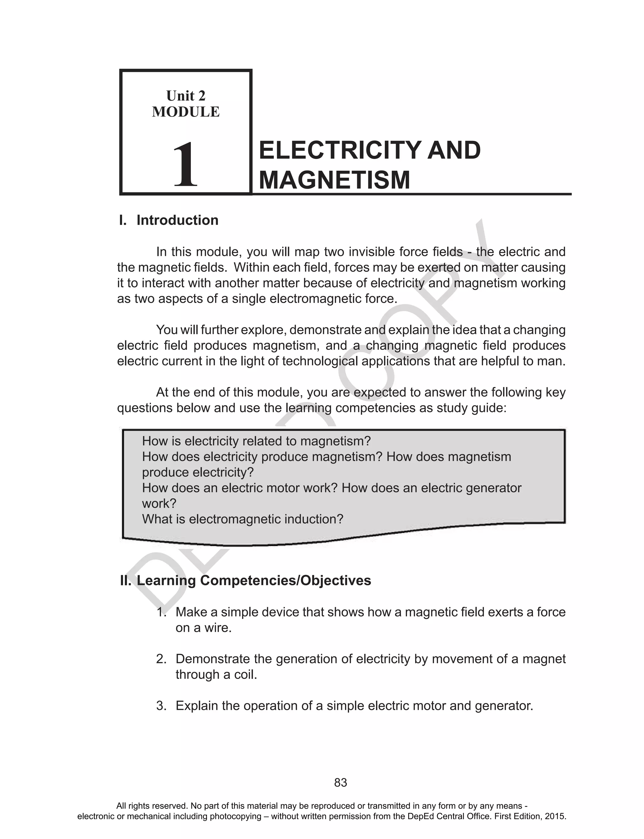 Science 10 Unit 2 LM | PDF