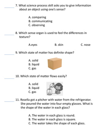 Science1 worksheet | PDF