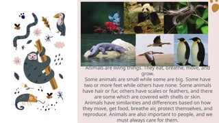 Science 2ndQ Lesson 1 - Body Parts that Helps Animals and Animal ...