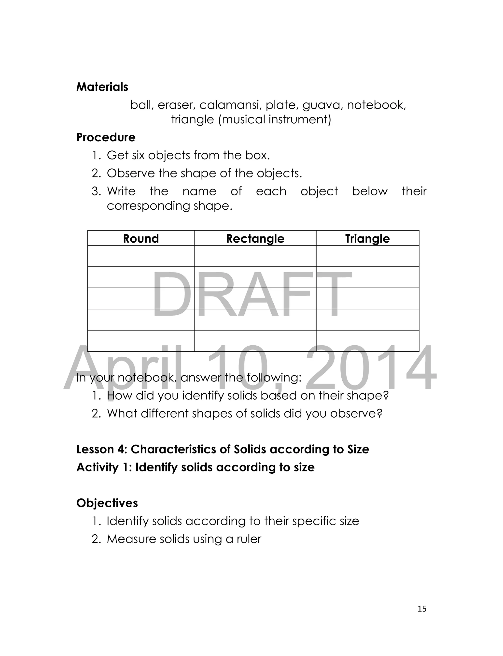 Grade 3 Science Learners Module | PDF | Chemistry | Science