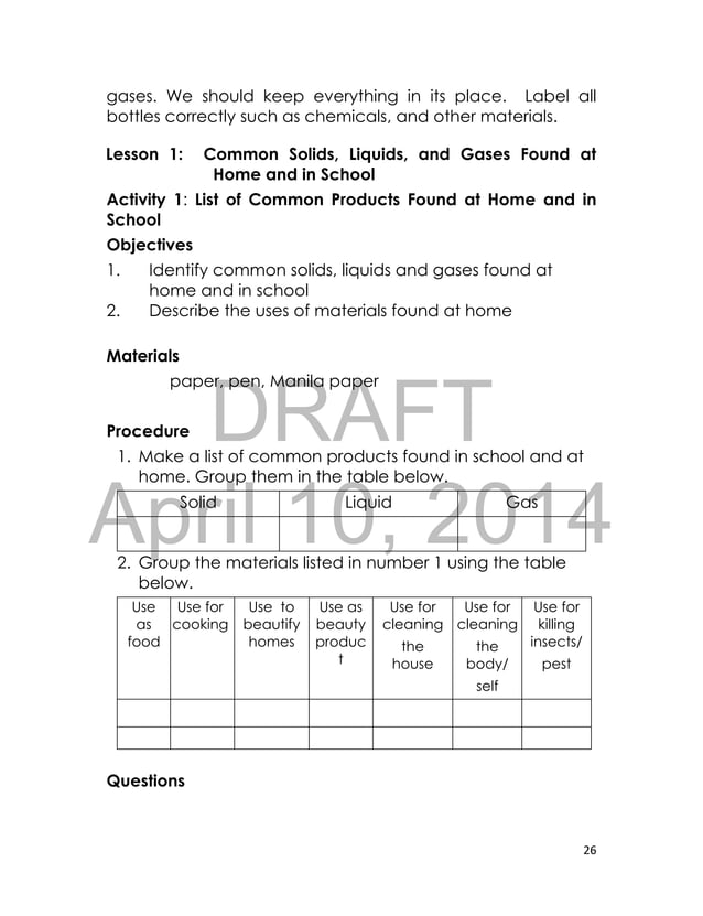 Grade 3 Science Learners Module | PDF | Chemistry | Science
