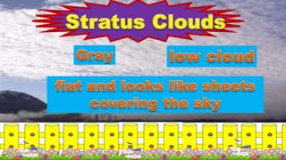 BASIC TYPES OF CLOUDS GRADE 3 | PPTX