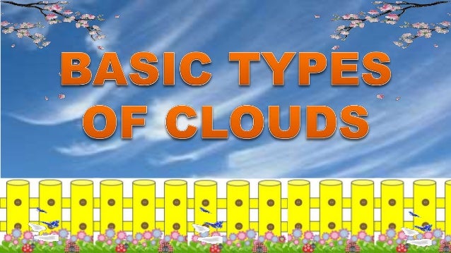 BASIC TYPES OF CLOUDS GRADE 3