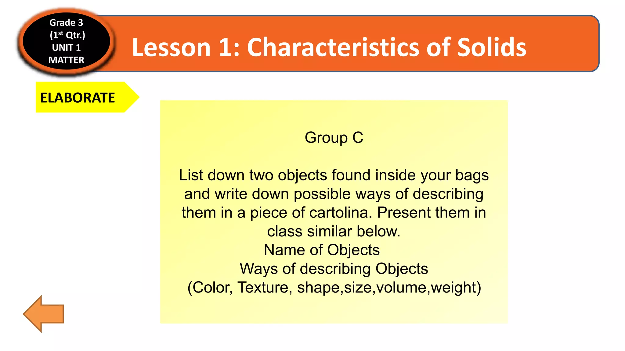 Science Grade 3 1st Quarter Week 1 Lesson 1 | PPTX