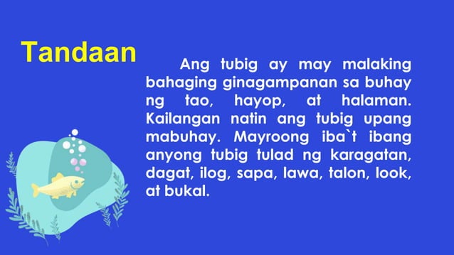 Science 3 Quarter 4 Week 2 Mga Bagay sa Ating Kapaligiran (Anyong Tubig ...