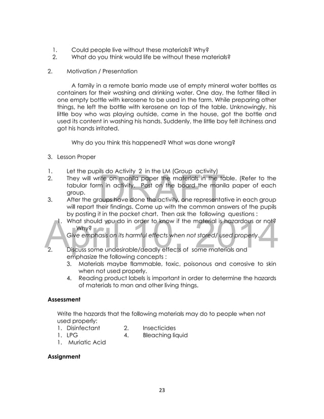 Grade 3 Science Teachers Guide | PDF