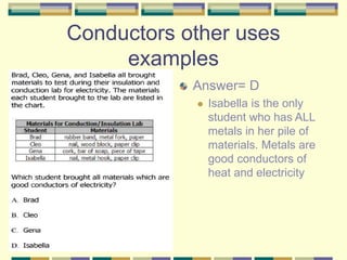 SCIENCE 5 PPT Q3 - Conductors and Insulators.ppt | Physics | Science