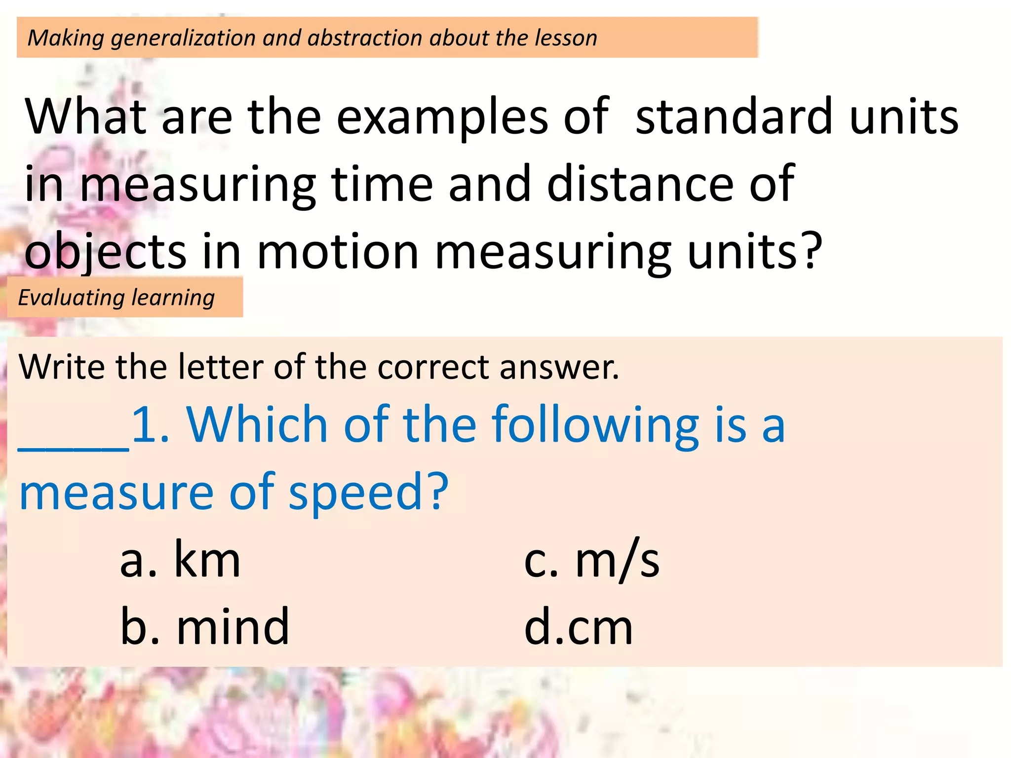 SCIENCE 5 PPT Q3 W1 Day 1-5 - Types Of Motion, Factors Affecting Motion, Standard Units, Tools ...