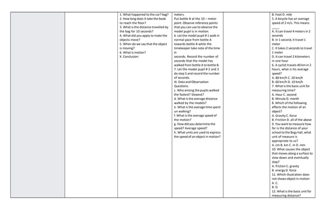 SCIENCE 5 Q3 W1.docx | Physics | Science