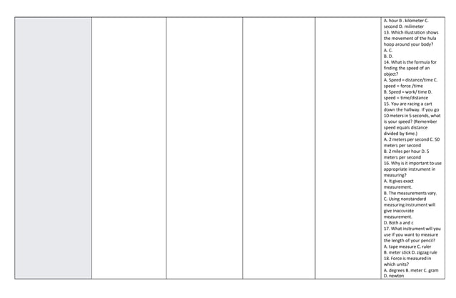 SCIENCE 5 Q3 W1.docx | Physics | Science