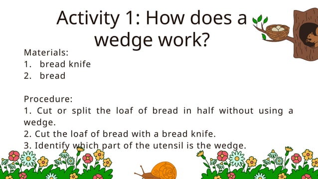 SCIENCE 6 SIMPLE MACHINE (WEDGES) PowerPoint presentation | PPT