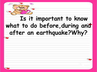 SCIENCE 6 PPT Q4 - Precautionary Measure Before,during,after Earthquake ...