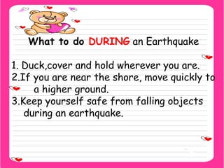 SCIENCE 6 PPT Q4 - Precautionary Measure Before,during,after Earthquake ...