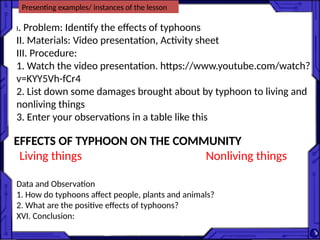 SCIENCE 6 PPT Q4 W5 Day 1-5 - Effects Of Typhoon, Storm Signals ...
