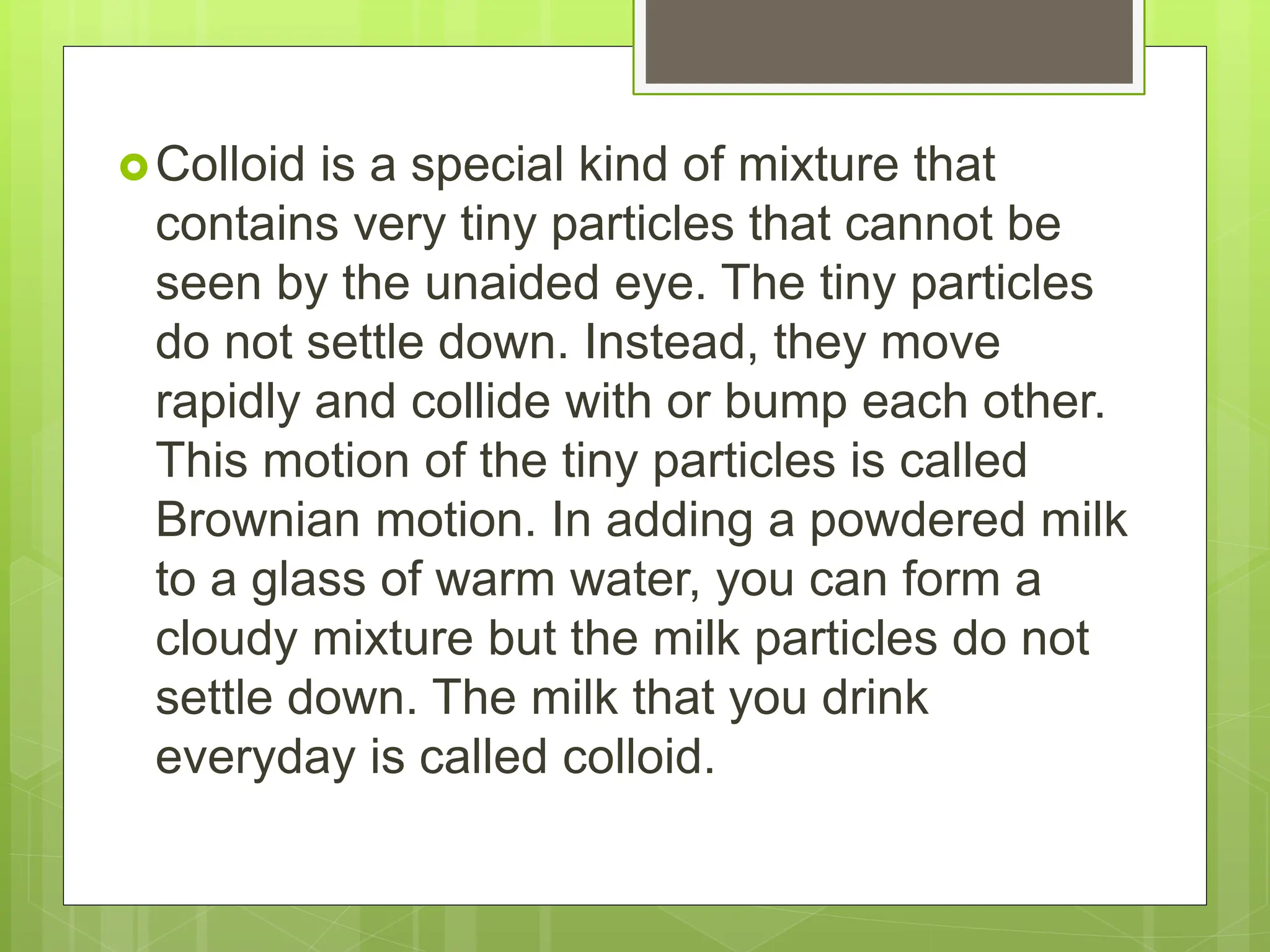 Science 6 Q1 lesson 9 DESCRIBE THE APPEARANCE AND USES OF COLLOIDS ...