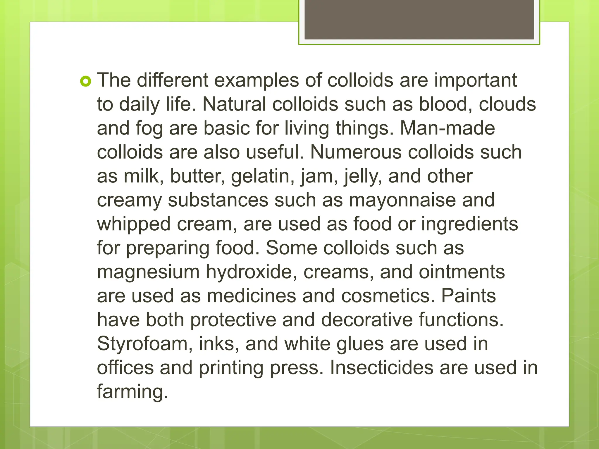 Science 6 Q1 lesson 9 DESCRIBE THE APPEARANCE AND USES OF COLLOIDS ...