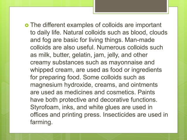 Science 6 Q1 lesson 9 DESCRIBE THE APPEARANCE AND USES OF COLLOIDS ...