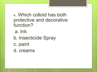 Science 6 Q1 lesson 9 DESCRIBE THE APPEARANCE AND USES OF COLLOIDS ...