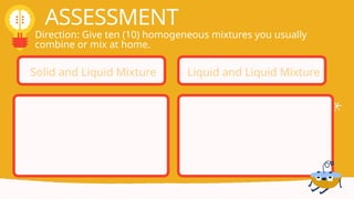 homogeneous mixtures module 1 quarter 1 science 6 | PPT