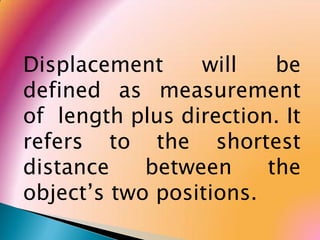 Distance Definition Science