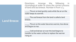 Science 7 - LAND and SEA BREEZE and its Characteristics | PPTX
