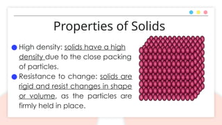 The particle model of matter is a theory that explains how particles in ...