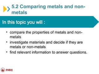 Science_7 5.2.pptx-Comparing the properties of Metals and Non-metals | PPTX