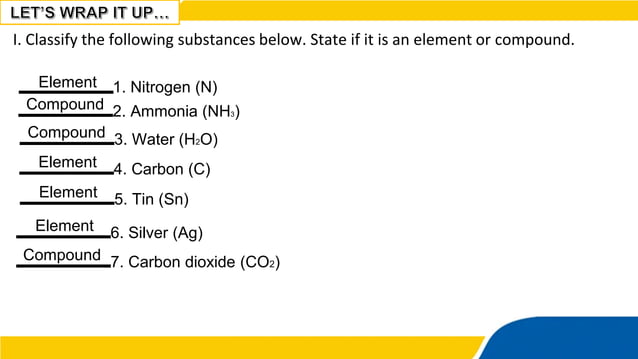 SCIENCE7: Elements and Compounds | PPTX | Chemistry | Science