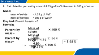 SCIENCE7: Concentrations of a Solution | PPTX