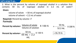 SCIENCE7: Concentrations of a Solution | PPTX