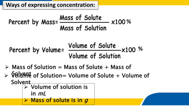 SCIENCE7: Concentrations of a Solution | PPTX | Chemistry | Science
