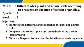 SCIENCE7: Plant and Animal Cells | PPTX