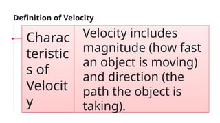 SCIENCE 7 Q3 6 Distinguish Between Speed and Velocity Using the Concept of Vectors.pptx