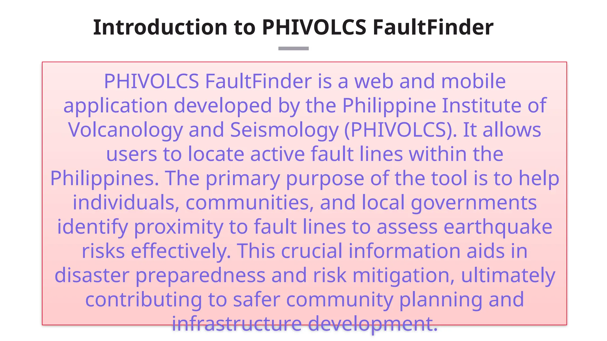 SCIENCE 7 Q4 4 Assessing Earthquake Risks Using PHIVOLCS FaultFinder.pptx